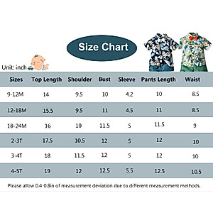 JunNeng Toddler Baby Boy Shorts Sets Hawaiian Outfit,Infant Kid Leave Floral Short Sleeve Shirt Top+shorts Suits Dark Blue