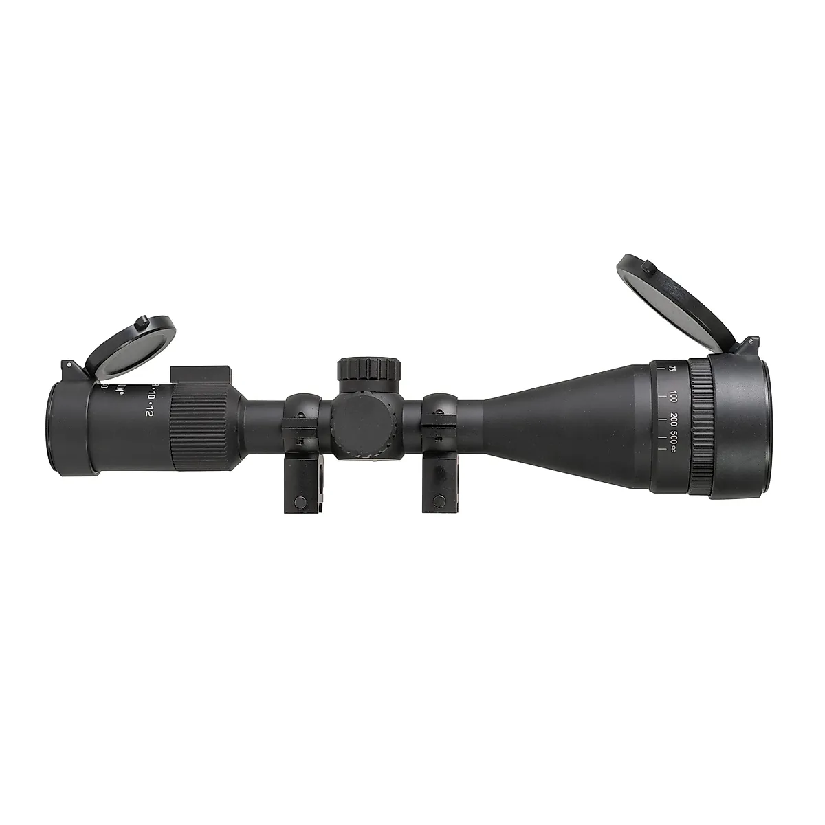 Monstrum Guardian 4-12x50 AO Rifle Scope with Parallax Adjustment | Black | Monstrum Rifle Scope Level Bubble | 1 inch Diameter | Bundle