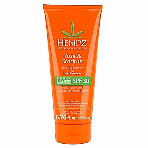Hempz Daily SPF Yuzu & Starfruit Touch of Summer Moisturizing Gradual Self-Tanning Creme with SPF 30 Fair Skin Tones