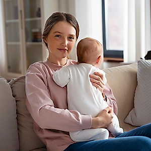 OPAWO Newborn Baby Footed Romper with Mitten Cuffs Blank Cotton Onesie Double Zipper Jumpsuit for Boys Girls 0-6 Months(Zipper/Black/White/Gray,0-3Months)