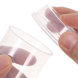 Angoily 30pcs Round Push-Up Cake Shooter Plastic Clear Cake Holder Push Pops Cake Container with Lid DIY Cake Holder Cup for Home Store for Ice Cream, Cake, Dessert