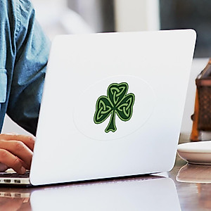 CafePress Trinity Shamrock Oval Car Bumper Sticker