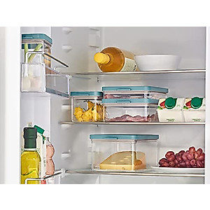 MEPAL, Omnia Food Storage Boxes with Lid for Salami, Cold Cuts, Turkey, Bologna, Deli and Luncheon Meat, BPA Free, Nordic White, 3 X 500ml | 17oz, 1 Set