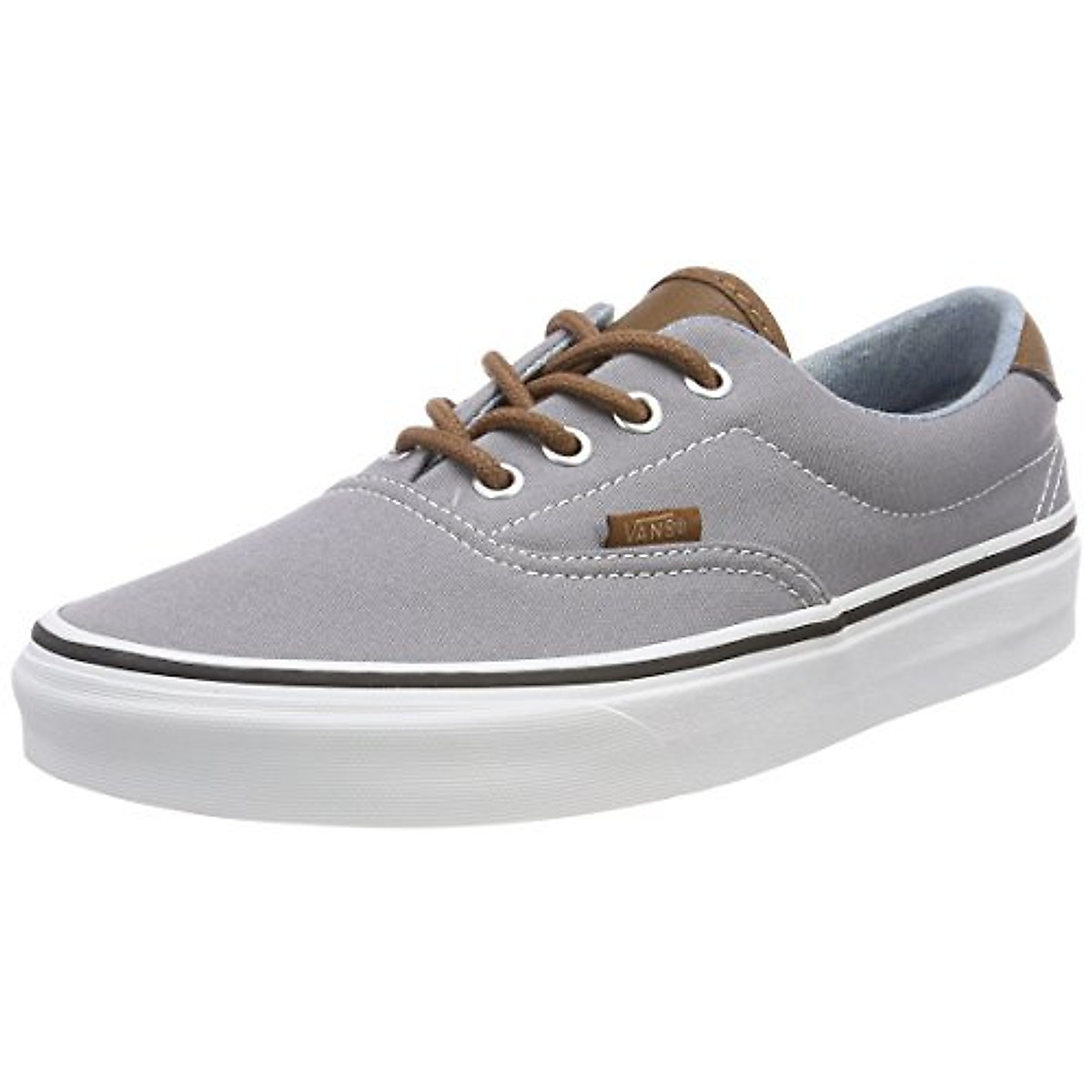 Vans Women's Low-top, Grey ((C/Yellow) Frost Gray/Acid Denim Q70), 8