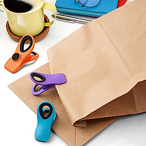 JTIEO 16 Pack Chip Clips Bag Clips Magnetic Clips Bag Clips for Food Kitchen Clips for Snack Bags Food Bags Plastic Clips Magnet Clips Heavy Duty Snack Clips Hanging Clips