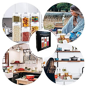 generic Airtight Food Storage Containers – 6 Piece set, Air Tight Pantry Storage Containers, Clear Kitchen Organization and Storage,Keeps your Food Fresh & Dry, 108353/6