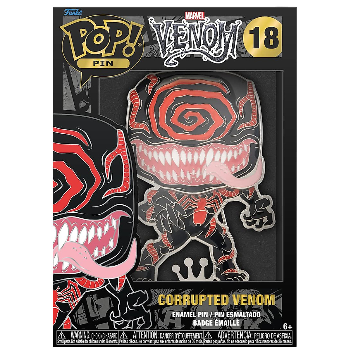 Funko Pop! Sized Pin Marvel: Venom Corrupted with Chase (Styles May Vary)