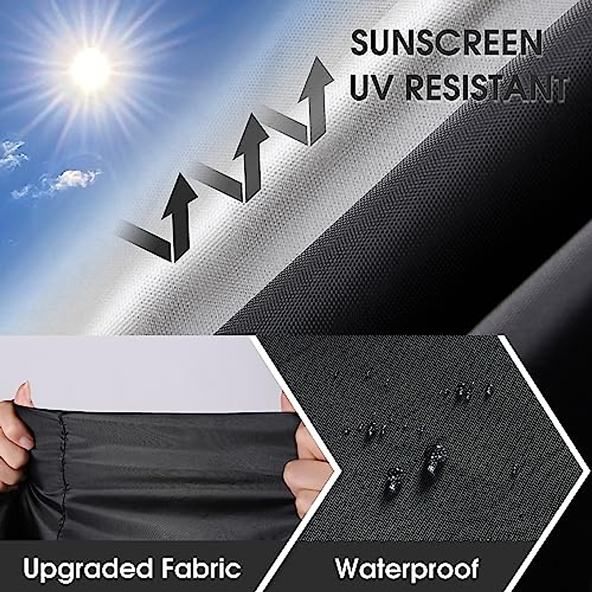 ALSTER Outdoor Chair Covers Waterproof 2 Pack, Patio Chair Covers(35" L x 40" W x 33" H), Durable and Waterproof Black Covers for Lounge Deep Seat, Rain Snow Dust Wind-Proof