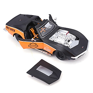 Maisto Harley-Davidson 1970 Chevy Corvette Diecast Vehicle (1:25 Scale)