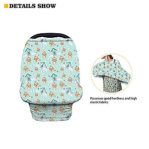 SEANATIVE Breathable Baby Stroller Cover,Sugar Skull Nuring Cover Breastfeeding Scarf, Baby Car Seat Covers Carseat Canopy- Baby Shower Gifts