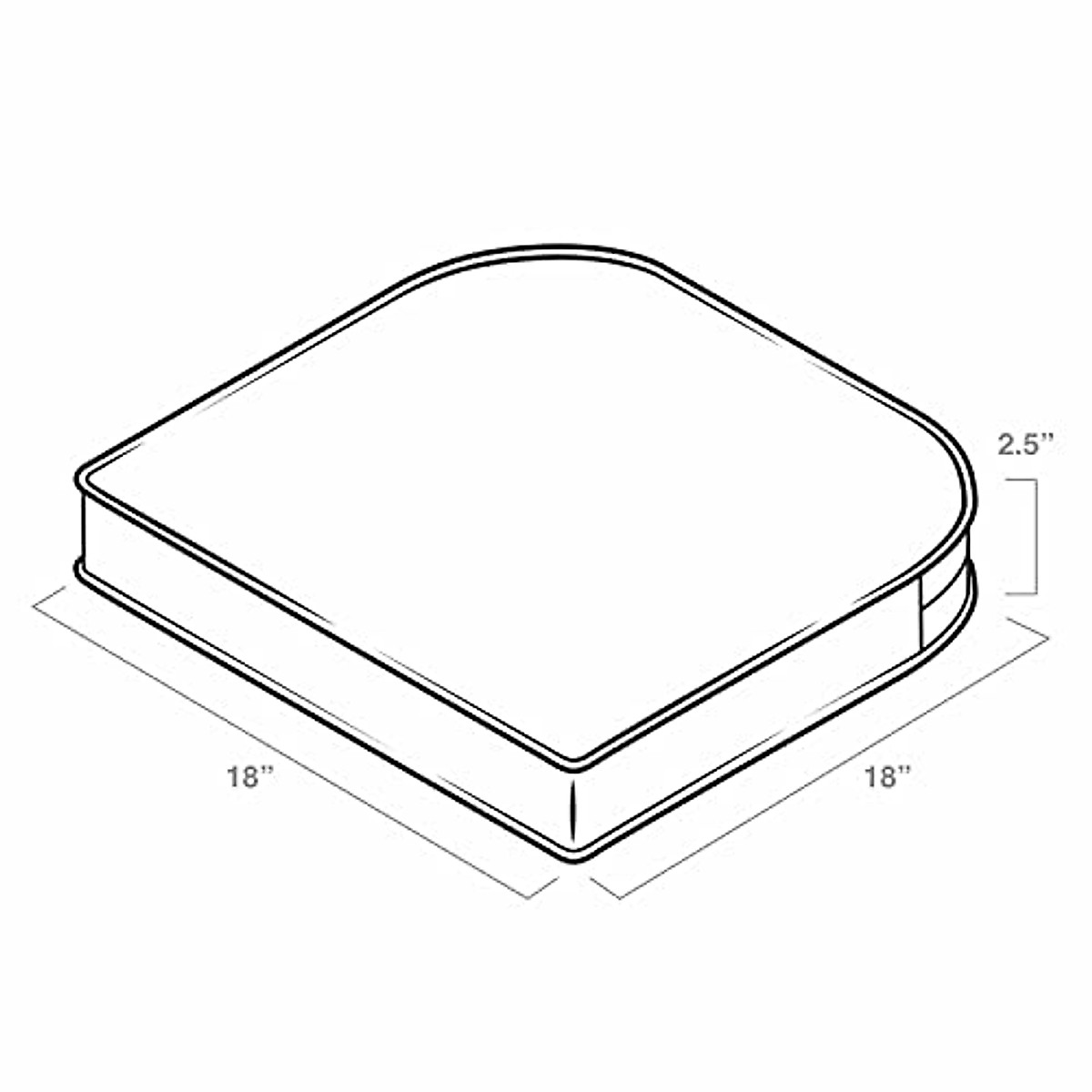 Arden Selections ProFoam Performance Outdoor Seat Cushion 18 x 18, Sand Cream