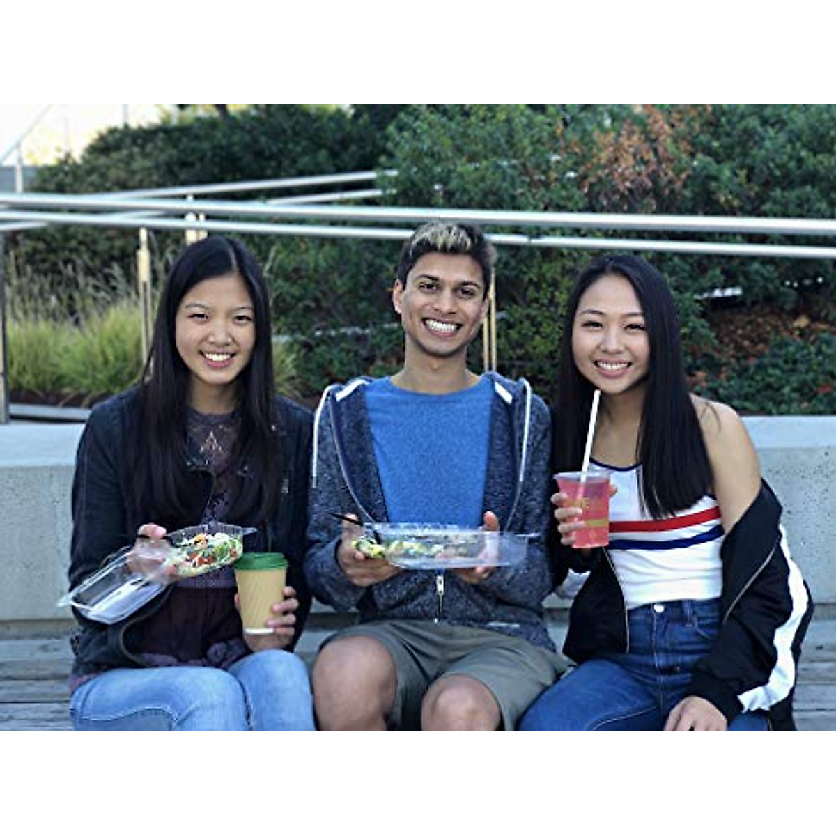 Karat FP-HC66PET-1C 6''X 6'' Pet Hinged Containers (Case of 500)