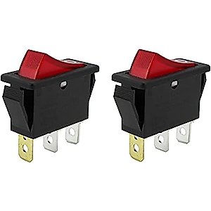 120927-24 120 Volt Rocker Switch Lighted On Off for Electric Fireplaces FMI Desa （2PCS ）