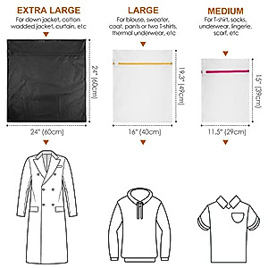 EDIMENS 9 Packs Mesh Laundry Bags for Delicates, Extra Large Durable Delicates Net Wash Bag for Washing Machine for Bras Lingerie, Underwear, Socks, Baby Cloths, Travel Organization Washing Bag