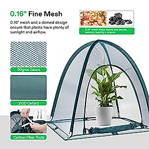 VIVOSUN Garden Netting Cover, 28 x 28 x 32 Inch Pop-up Guard Cover with Zip Entry for Plants, Vegetables, Fruits, Outdoor Run and Enclosure for Small Animals, 2-Pack, Green
