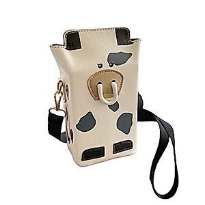 Cow Print Bag Milk Box Purse Cow Pattern Crossbody Shoulder Bag Cute Phone Pouch Wallet for Women Girls