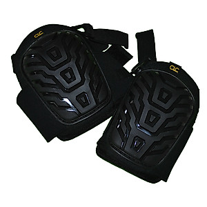 CLC Custom Leathercraft 345 Professional Kneepads, Supportive Gel Cushion, Breathable Neoprene Straps, Over Sized Caps for More Coverage, Ideal for Gardening, Flooring, Cleaning and Construction , Black