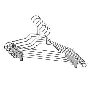 n/a 5pcs Trouser Hangers Clothes Hanger Matte Aluminum Alloy Traceless Dress Pants Towel Hanger Wardrobe (Color : Black)