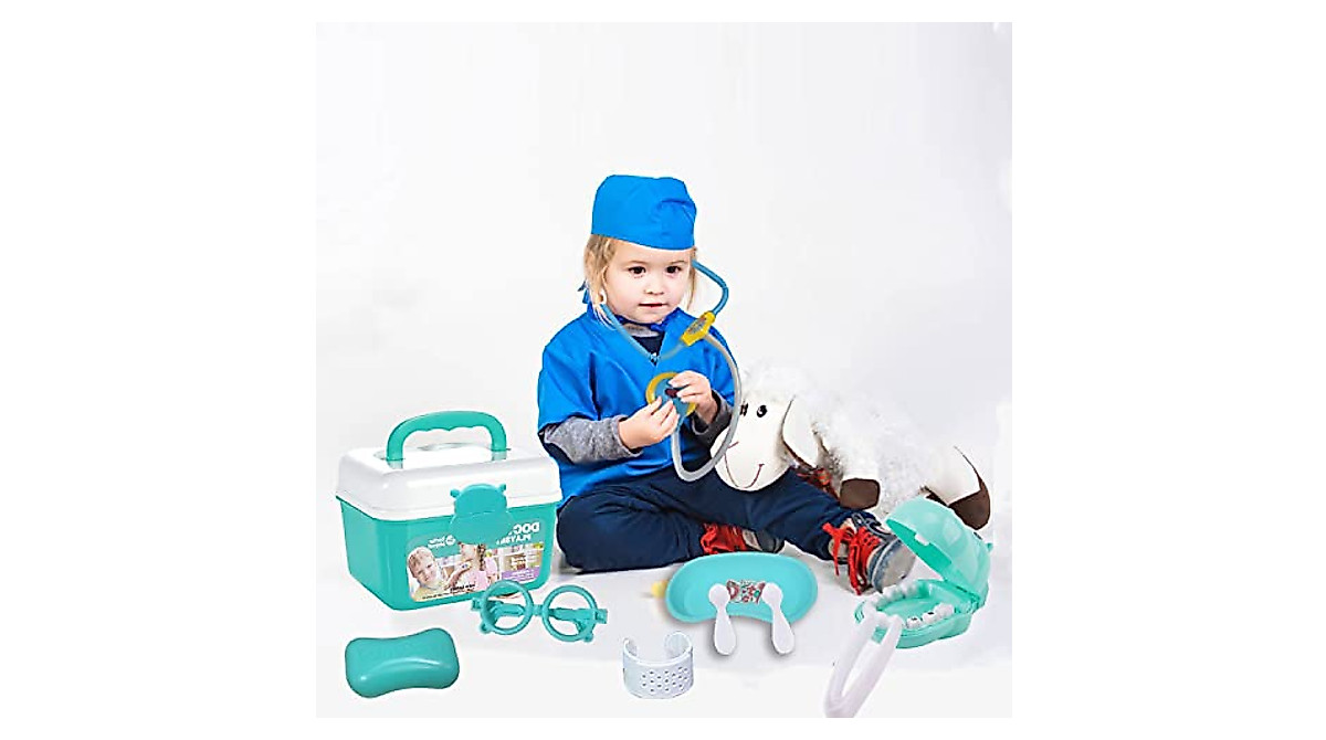 Kids Doctor Playset with Electronic Stethoscope | Realistic Toy Kit