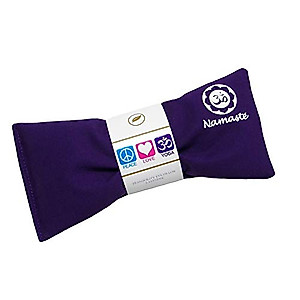 Happy Wraps Namaste Lavender Yoga Eye Pillows - Hot Cold Aromatherapy for Stress, Meditation, Spa, Relaxation Gifts - Set of 4 - Purple Cotton
