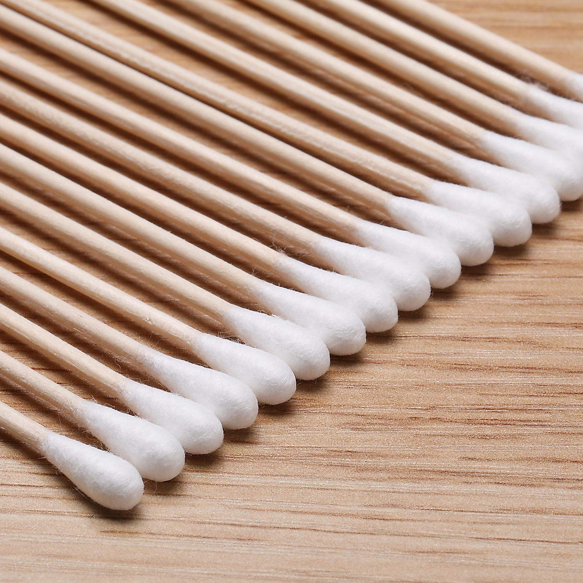 6" Cotton Swabs Wooden Handles Cotton Tipped Applicator Wood Sticks with Single Tip for Gun Cleaning, Wound Clean, Makeup, Removal Residue Tbestmax (500)