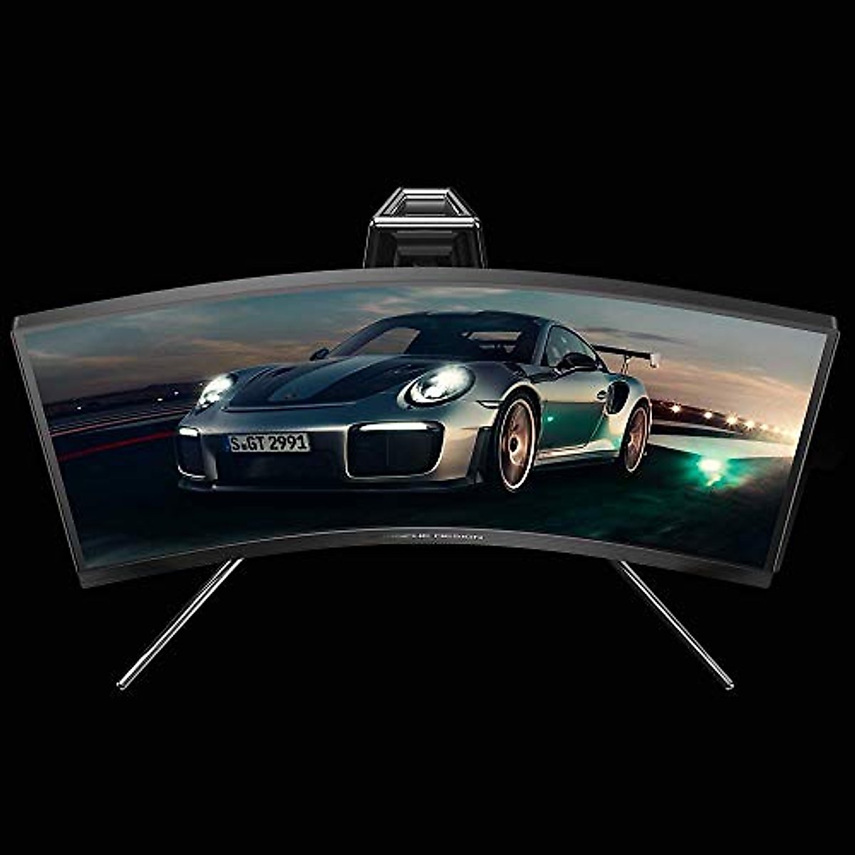 Porsche Design Agon PD27 27" Gaming Monitor, 1000R Curved QHD (2560x1440), 240Hz 0.5ms, DisplayHDR 400, Light FX, Quick Switch Keypad, Low Input Lag, Height-Adjust, 4Yr Re-Spawned, Black