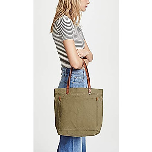 Madewell Women's The Canvas Medium Transport Tote, British Surplus, Black, One Size