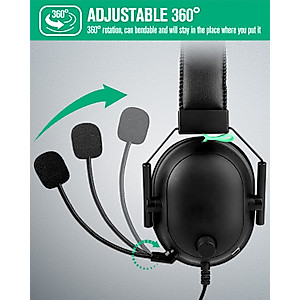 AKKE Hyperx Headset Mic Replacement Cloud Flight 3.5mm Jack Detachable Microphone Boom Noise Cancelling Compatible for Kingston HyperX Flight, Flight S,Gaming Headsets