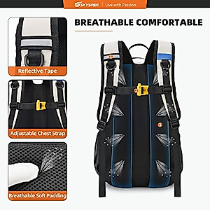 SKYSPER Laptop Backpack 25L Skateboard Travel Backpack for Men Women Business College Backpack(Off-white)