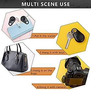 Smart Tracker Key Finder Locator Anti Lost GPS Tracker Wireless Anti Lost Alarm Sensor Device Finder Mini PET GPS Tracker for Kids Locating Phone Keys Wallets Luggage Item Finder, Black (6)