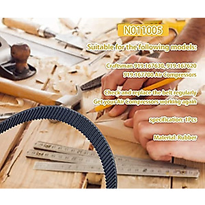 Homhelar A12210 N011005 Air Compressor Drive Belt Fits for Dewalt Porter Cable Craftsman Devilbiss & Bostitch, Compatible with D55146 D55167 D55168 Drive Belt