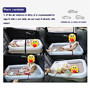 VOPHIA Inflatable Baby Travel Bed Toddler Car Bed for Kids Baby Travel Airplane Bed, Kids Airplane Bed with Hand Pump Seat Belt and Carry Bag Included