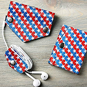 10 Pieces Fourth of July Independence Day Faux Leather Sheets, American Flags Printed PU Synthetic Leather Fabric for DIY Earrings Hair Bows and Craft Making, 7.9 x 11.8 Inch