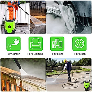 Electric Pressure Washer Power Cleaner - SY3200 Suyncll 2.5 GPM Power Washer 1800W High Pressure Car Cleaner with All-in-one Spray Nozzles, 20 Ft Hose & 35 Ft Wire, CSA Compliant, Green