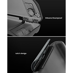 tomtoc Armor Case for Steam Deck/OLED, Steam Deck Hard Shell, Slim Portable Travel Carry Case, Shock-proof, Charging Convenience, with Military Grade Protection, Protective Cover