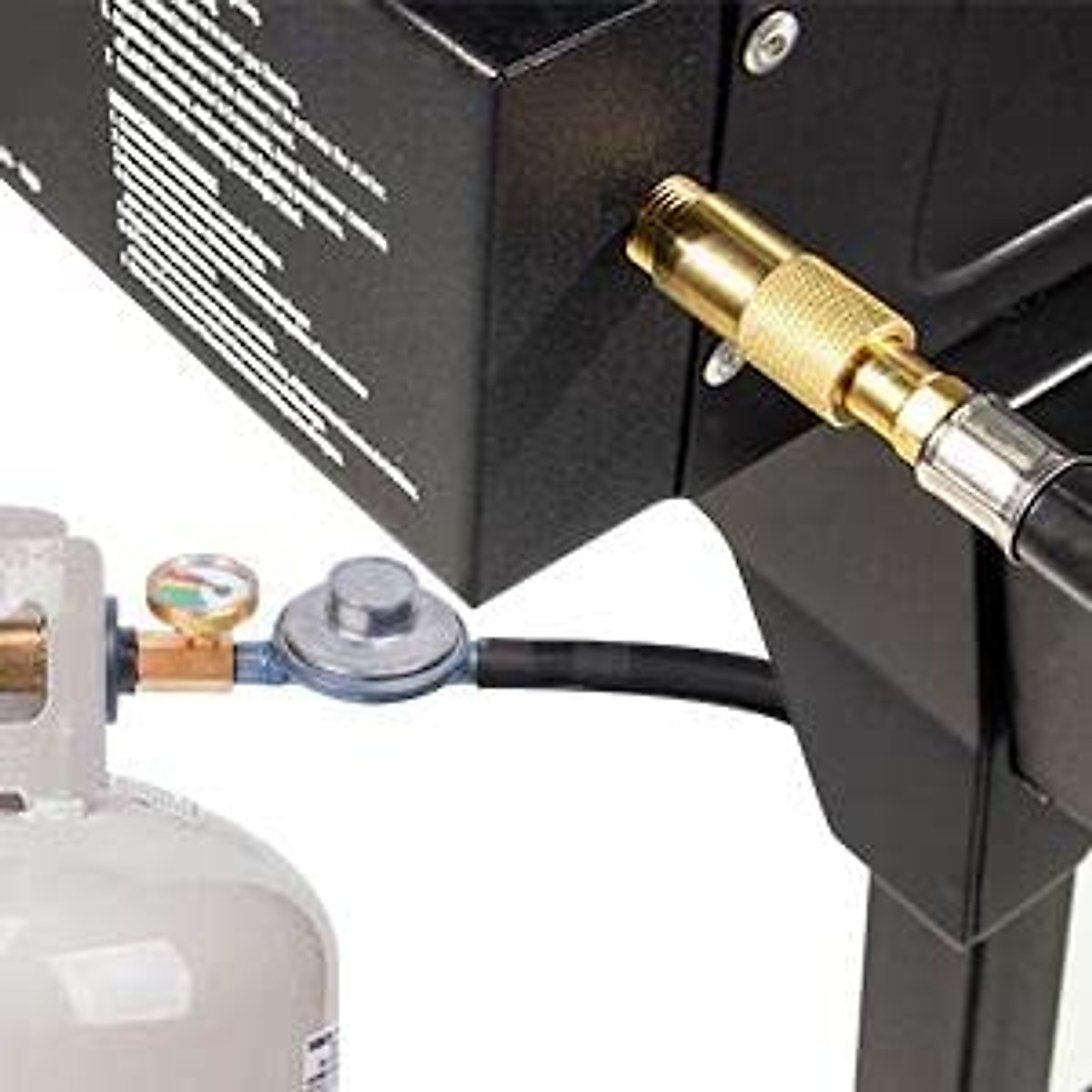 JEASOM 4FT Propane Regulator Hose with Gauge Fit for Blackstone 17”/22” Tabletop Griddle BOSS 2 Burner Gas Griddles.