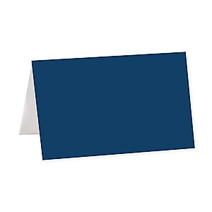 Andaz Press Table Tent Printable Place Cards, Navy Blue 20-Pack, Seat Placement Cards Blank Place Cards For Table Settings Name Cards for Baby Bridal Wedding Shower, School Graduation Food Cards