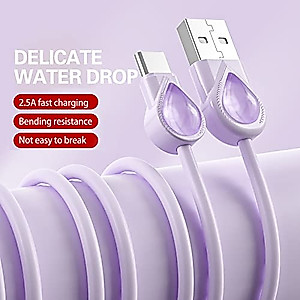 BGNTBUK Phone Charging Cables 2PCS 1m 3A Silicone Data Cable Mobile Phone Color Fast Charging Line Liquid Soft Plastic Flash Charging Cable C Charging Cable for Laptop