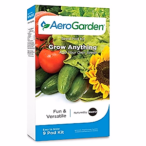 AeroGarden Sprout with Gourmet Herbs Seed Pod Kit - Hydroponic Indoor Garden, White & Grow Anything Seed Pod Kit for AeroGarden Hydroponic Indoor Garden, 9-Pod