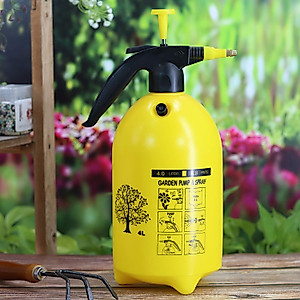 CLICIC Garden Pump Sprayer Portable,Hand-held Lawn Pressure Pump Sprayer Bottle with Adjustable Nozzle for Spraying Weeds/Watering/Home Cleaning/Car Washing 1 Gallon
