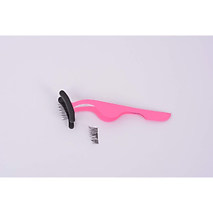 HOYUJI False eyelash applicator, eyelash extension tweezers silicone sleeve tweezers for easy application and removal of magnetic eyelashes - Adjust and repair your eyelashes (pink)