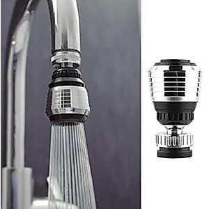 2PCS Kitchen Faucet Aerator, Splash Filter Attachment Tap 360 Rotate Swivel Saving Diffuser Nozzle Filter Adapter