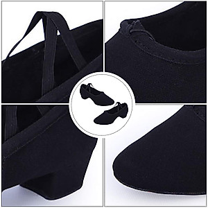 USHOBE Womens Shoes Toddler Slippers 1 Pair Ballet Shoes for Women Leather Ballet Dance Slippers Jazz Shoe On Yoga Shoes Performance Shoes for Women Girls Womens Shoes Girls Shoes Black