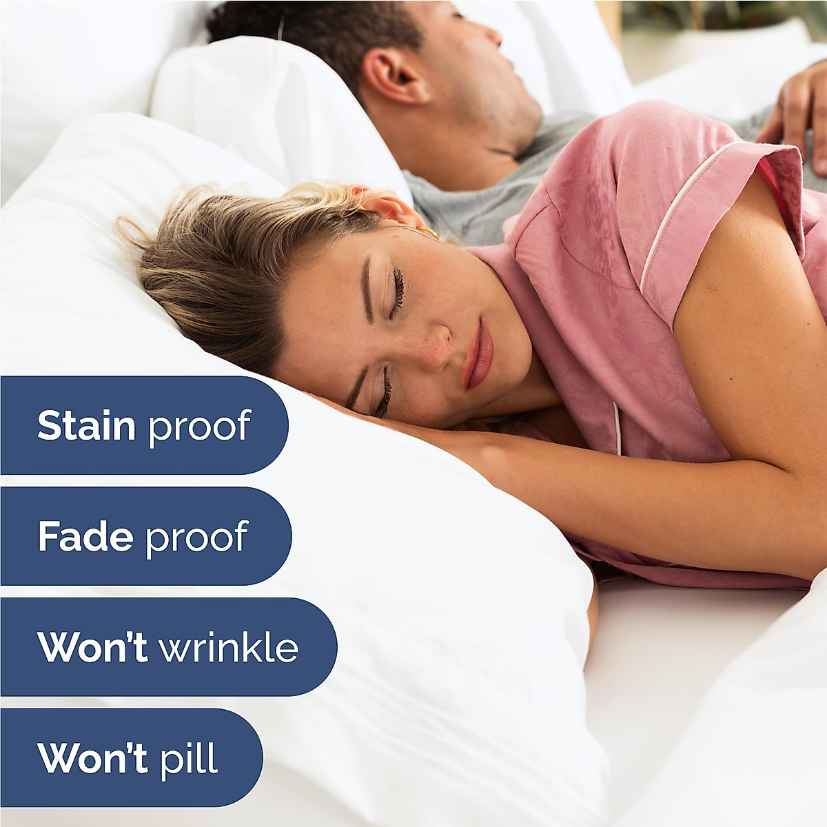 Twin Size 3 Piece Sheet Set - Comfy Breathable & Cooling Bed Sheets Set - Hotel Luxury Bedding for Women, Men, Kids & Teens - Deep Pockets, Easy Secure Fit, Soft and Wrinkle Free - Oeko-Tex - White