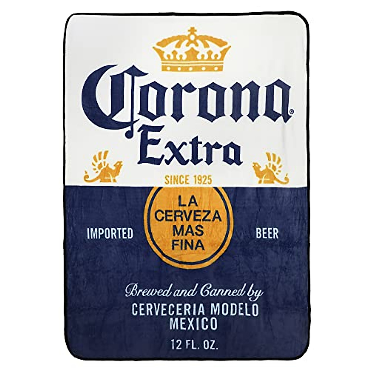 Bioworld Corona Extra Beer Label Throw Blanket
