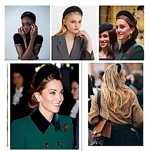 Ivyu Headbands Women Hair Head Bands - 6 Pcs Diademas Para Mujer De Moda Accessories Velvet Padded Head Bands Cute Beauty Fashion Hairbands Girls Vintage Thick Hair Bands