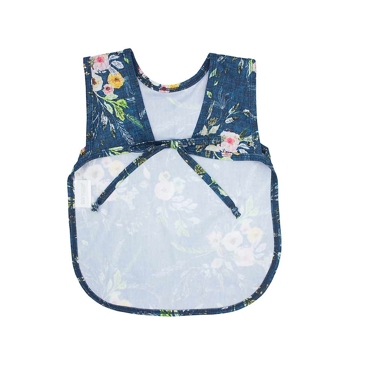 BapronBaby Boho Floral Bapron - No Neck Tie Safer Bib for Baby & Toddler - Soft Waterproof Stain Resistant - Machine Washable - Sz Baby/Toddler 6m-3T