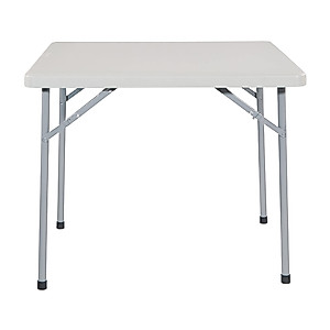 Office Star Resin Folding Table for Banquets, Picnics, and Parties, 36 Inch, Square