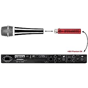sE Electronics DM1 Dynamite Active in-Line Preamp for Dynamic and Passive Ribbon Microphones Bundle with Blucoil Boom Arm Plus Pop Filter, 10' XLR Cable, and 5-Pack of Reusable Cable Ties