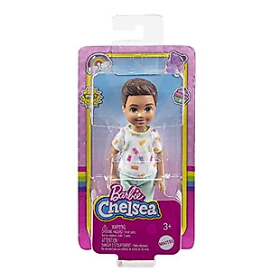 Barbie Chelsea Doll, Small Boy Doll with Brown Hair & Blue Eyes Wearing Gummy Bear T-Shirt, Shorts & Shoes